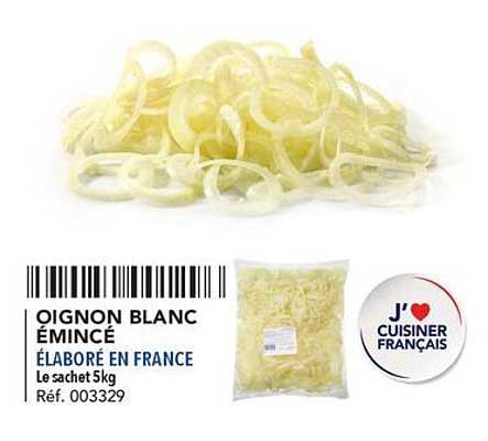 Promo Oignon Blanc émincé chez METRO - iCatalogue.fr