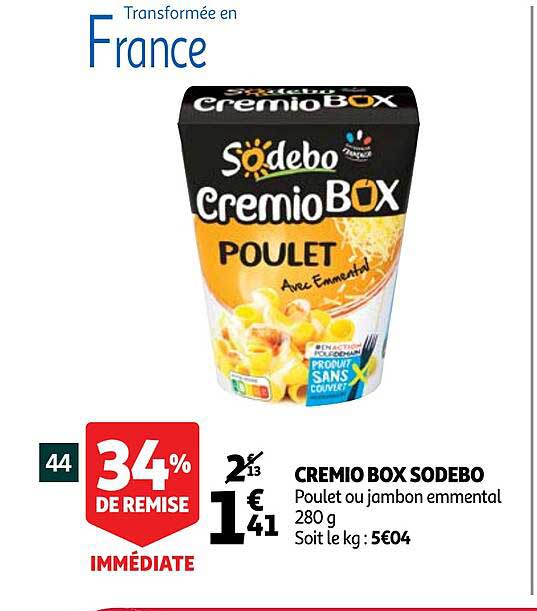 Promo Cremio Box Sodebo chez Auchan - iCatalogue.fr