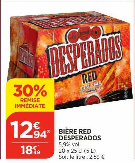 Offre Bière Red Desperados chez Atac