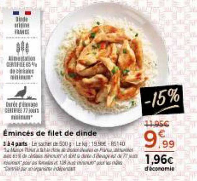 Promo émincés De Filet De Dinde chez Thiriet - iCatalogue.fr