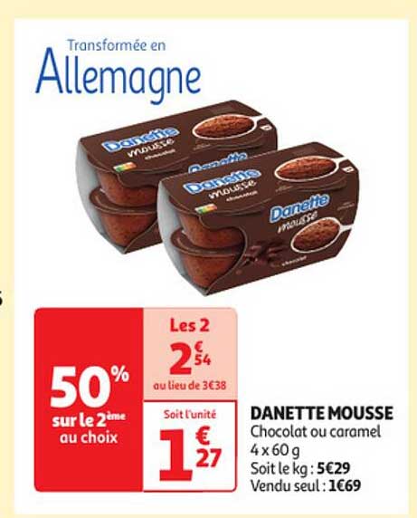 Promo Danette Mousse chez Auchan - iCatalogue.fr