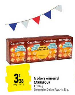 Promo Crackers Emmental Carrefour chez Carrefour - iCatalogue.fr