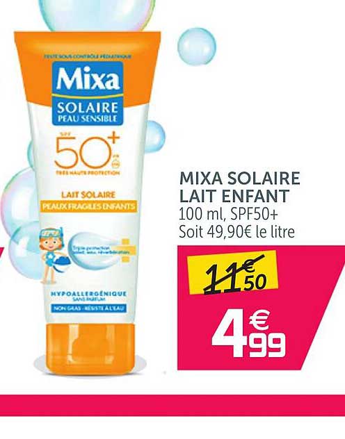 Promo Mixa Solaire Lait Enfant chez GiFi - iCatalogue.fr