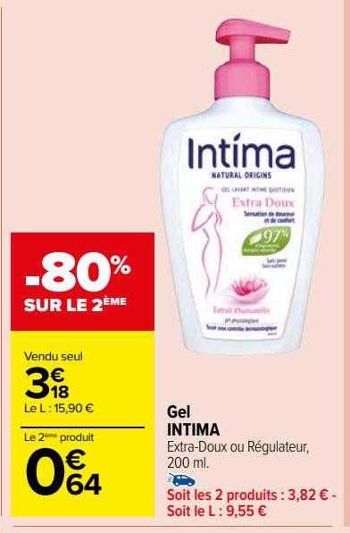Promo Gel Intima chez Carrefour Market - iCatalogue.fr
