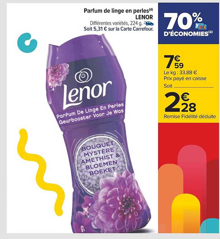 Promo Parfum De Linge En Perles Lenor chez Carrefour - iCatalogue.fr
