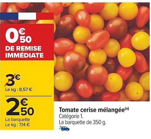 Promo Tomate Cerise Mélangée chez Carrefour - iCatalogue.fr