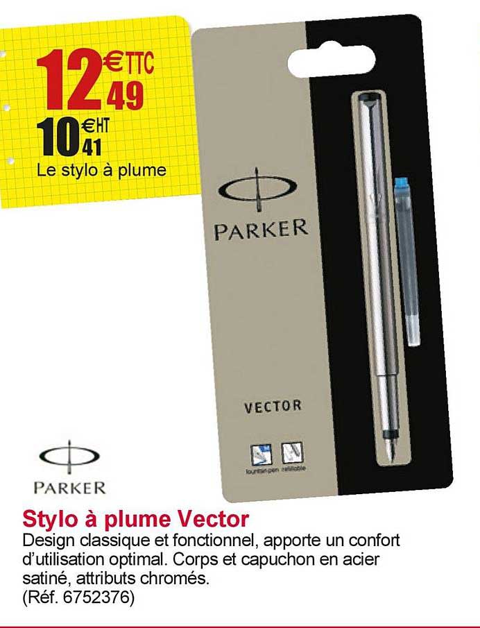 Promo Stylo à Plume Vector Parker chez Office Depot - iCatalogue.fr