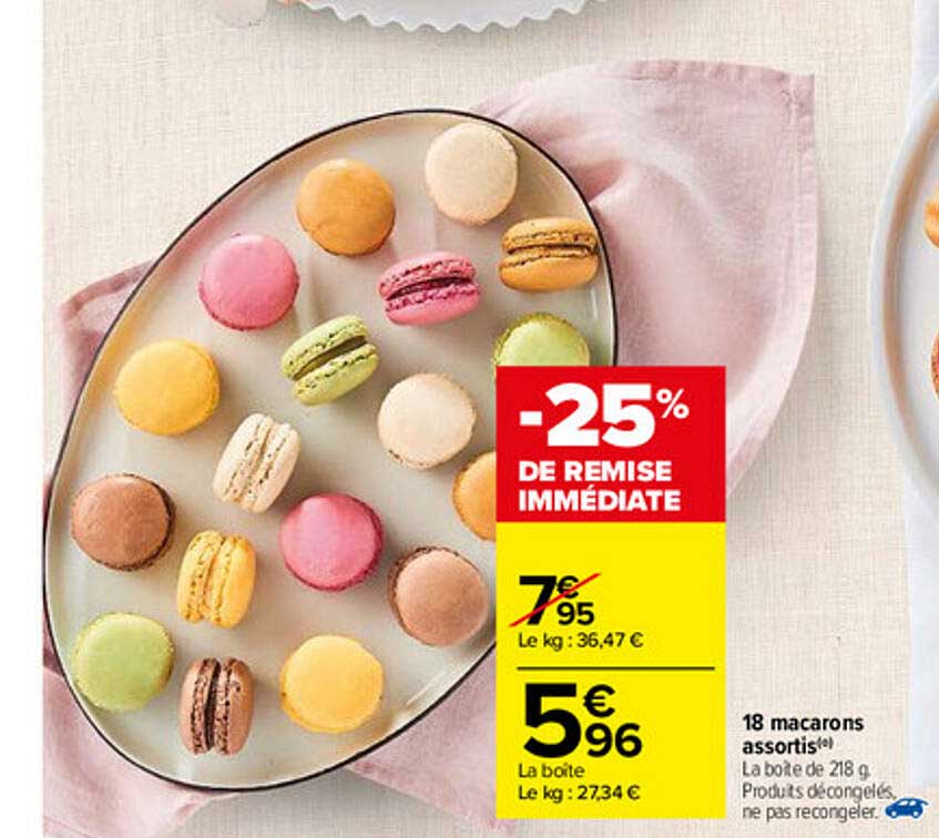 Promo 18 Macarons Assortis chez Carrefour - iCatalogue.fr