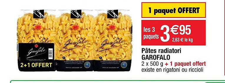 Promo Pâtes Radiatori Garofalo chez Cora - iCatalogue.fr