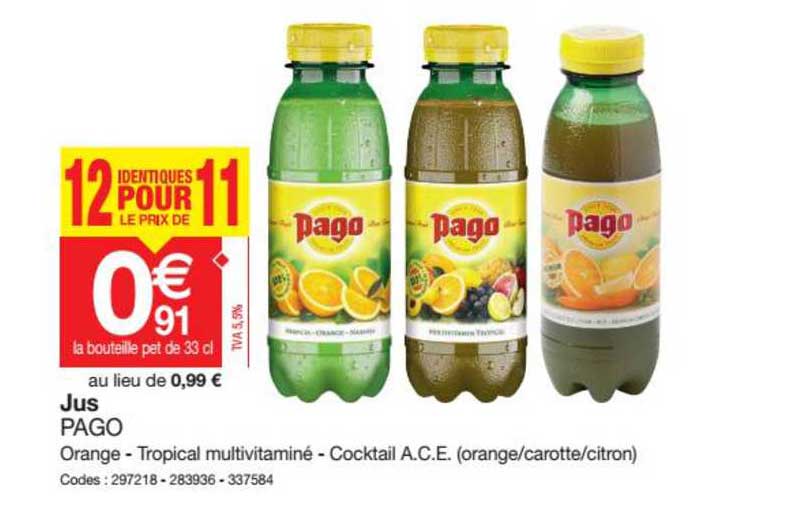 Offre Jus Pago chez Promocash
