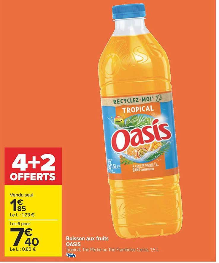Promo Boisson Aux Fruits Oasis chez Carrefour - iCatalogue.fr