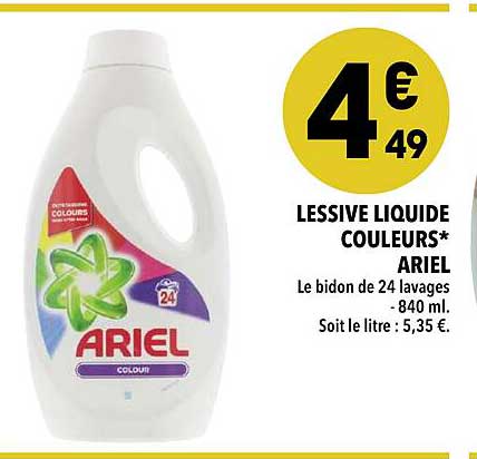 Promo Lessive Liquide Couleurs Ariel chez Supeco - iCatalogue.fr