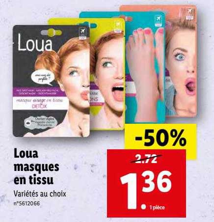 Promo Masques En Tissu Loua chez Lidl - iCatalogue.fr