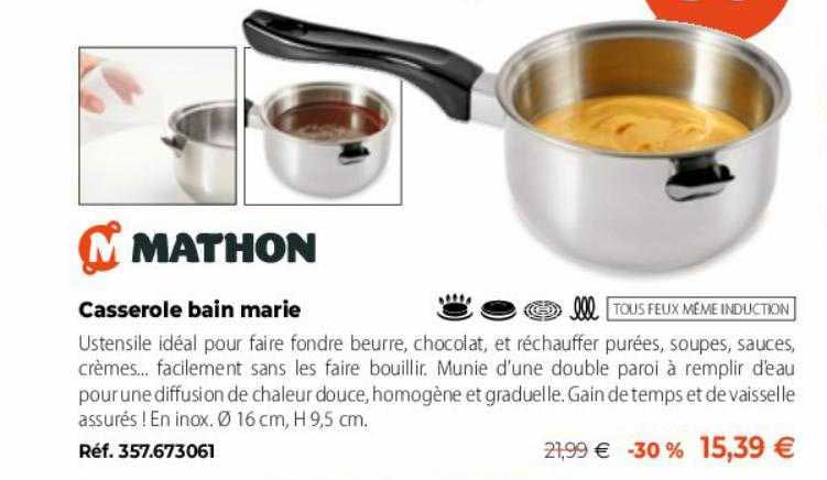 Promo Mathon Casserole Bain Marie chez Mathon - iCatalogue.fr