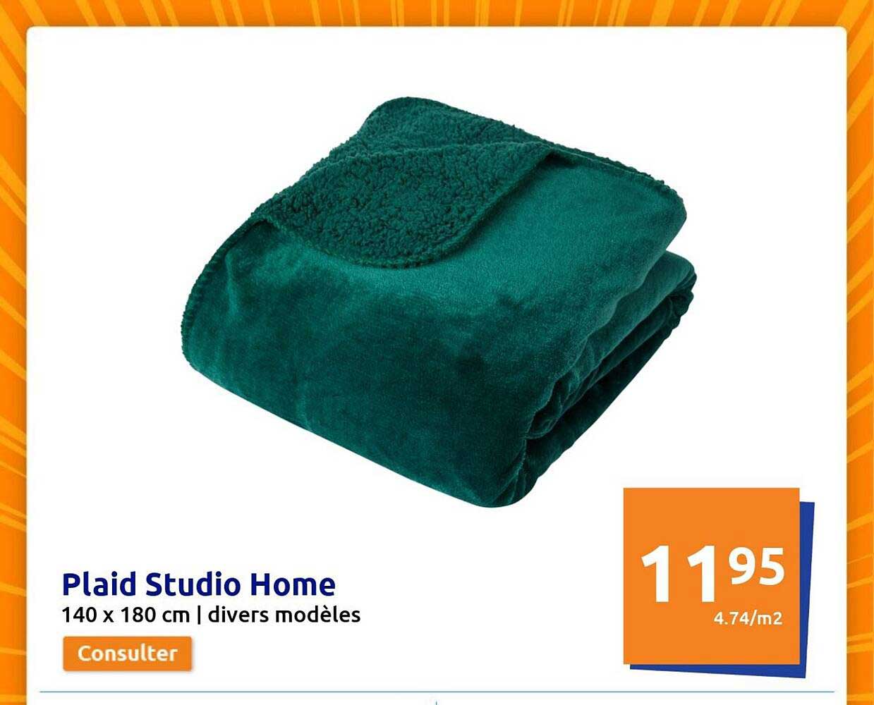 Promo Plaid Studio Home chez Action - iCatalogue.fr