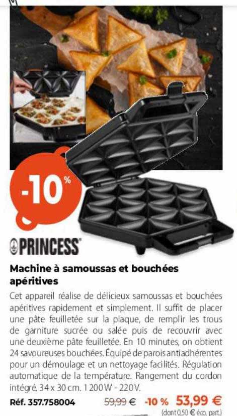 Promo Princess Machine à Samoussas Et Bouchées Apéritives chez Mathon ...
