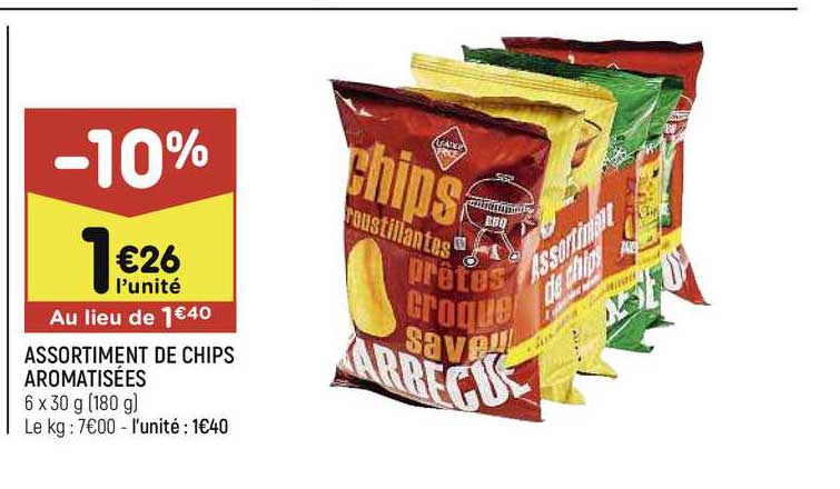 Promo Assortiment De Chips Aromatisées chez Leader Price - iCatalogue.fr
