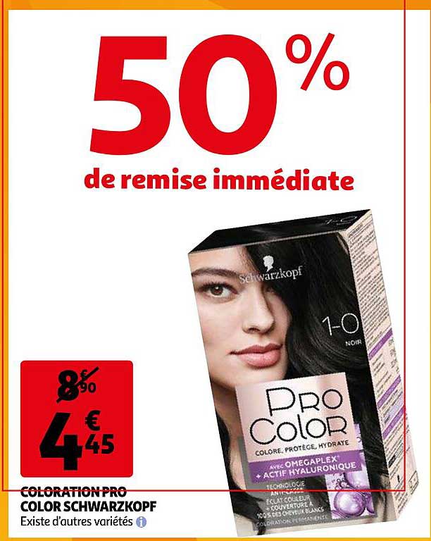 Promo Coloration Pro Color Schwarzkopf chez Auchan - iCatalogue.fr