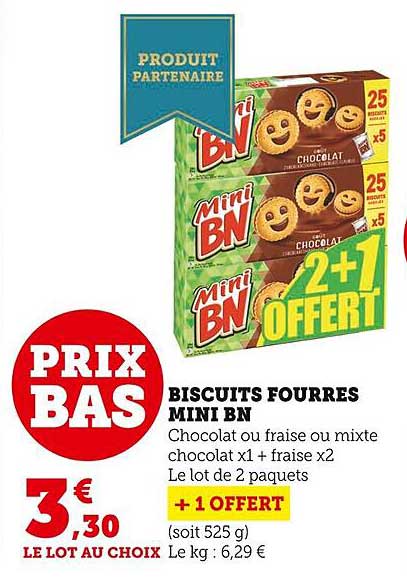 Promo Biscuits Fourrés Mini Bn chez U Express - iCatalogue.fr
