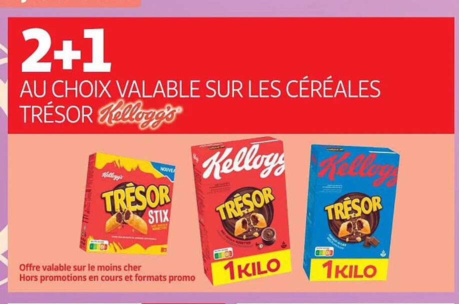 Promo Les Céréales Trésor Kellogg's chez Auchan - iCatalogue.fr