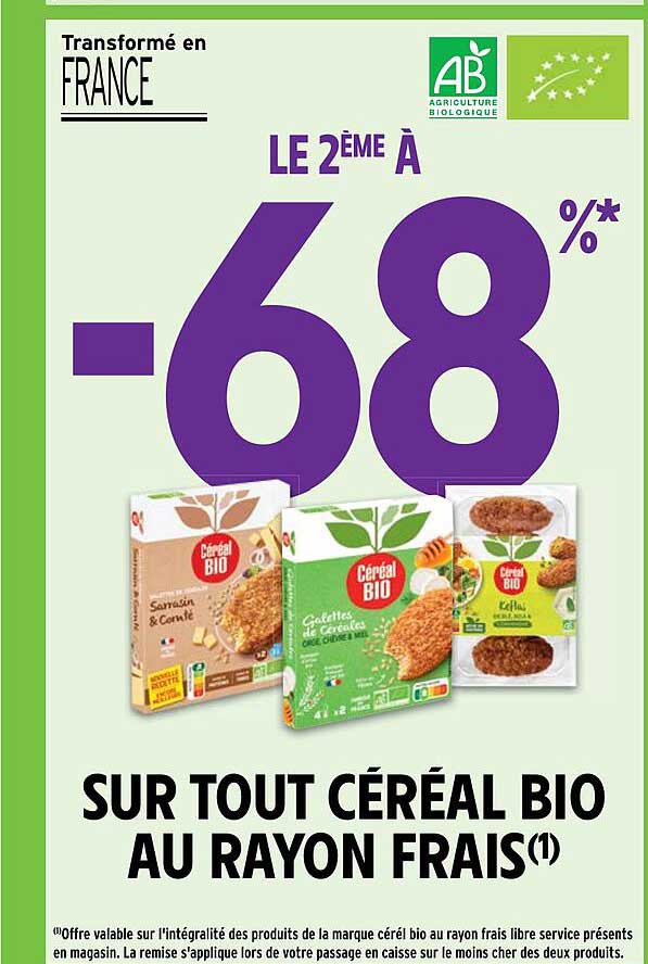 Promo Céréal Bio Au Rayon Frais chez Intermarché - iCatalogue.fr
