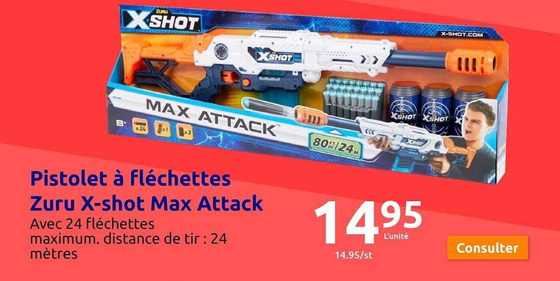 Promo Pistolet à Fléchettes Zuru X-shot Max Attack chez Action ...