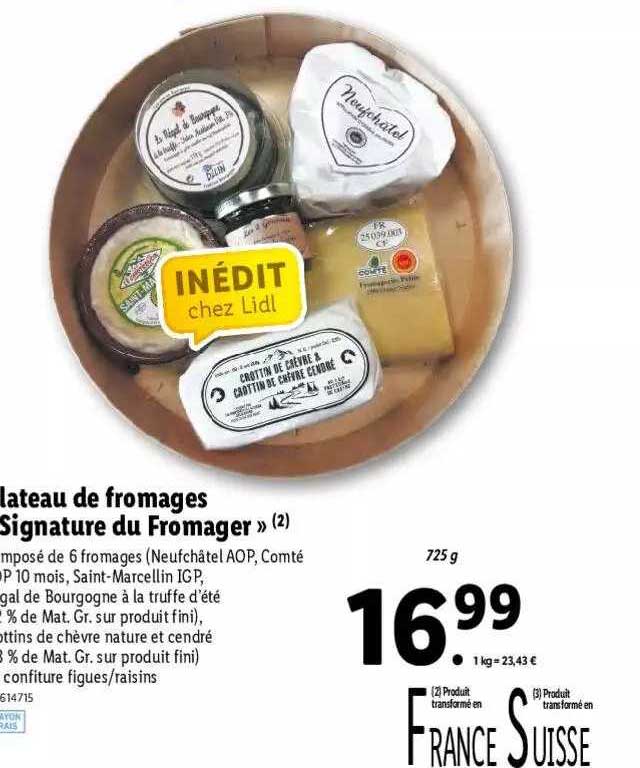 Promo Plateau De Fromages Signature Du Fromager chez Lidl - iCatalogue.fr