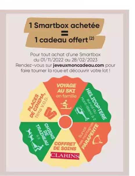 Promo 1 Smartbox Achetée = 1 Cadeau Offert chez Fnac - iCatalogue.fr