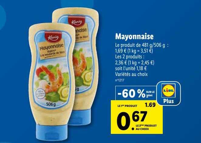 Promo Mayonnaise Kania chez Lidl - iCatalogue.fr
