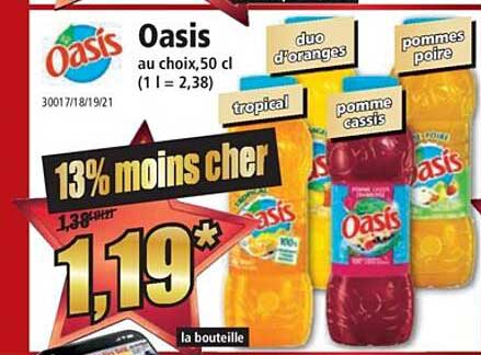 Promo Oasis chez Norma - iCatalogue.fr