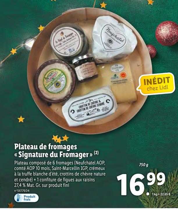 Promo Plateau De Fromages «signature Du Fromager» chez Lidl - iCatalogue.fr