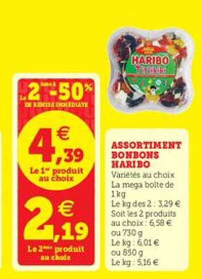 Promo Assortiment Bonbons Haribo chez Hyper U - iCatalogue.fr