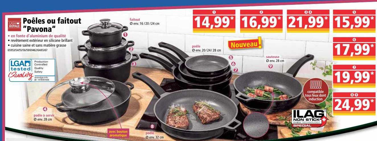 Promo Poêles Ou Faitout "pavona" Casa Royale chez Norma - iCatalogue.fr