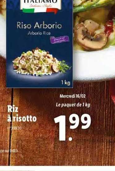 Promo Riz à Risotto Italiamo chez Lidl - iCatalogue.fr