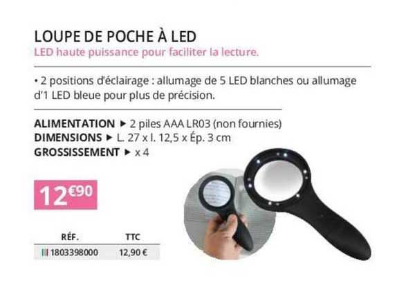 Promo Loupe De Pouche à Led chez Distri Club Médical - iCatalogue.fr