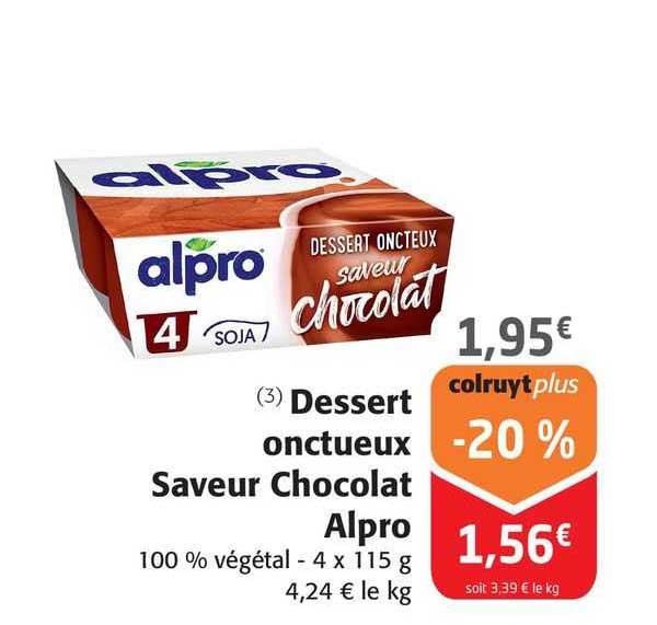 Promo Dessert Onctueux Saveur Chocolat Alpro chez Colruyt - iCatalogue.fr