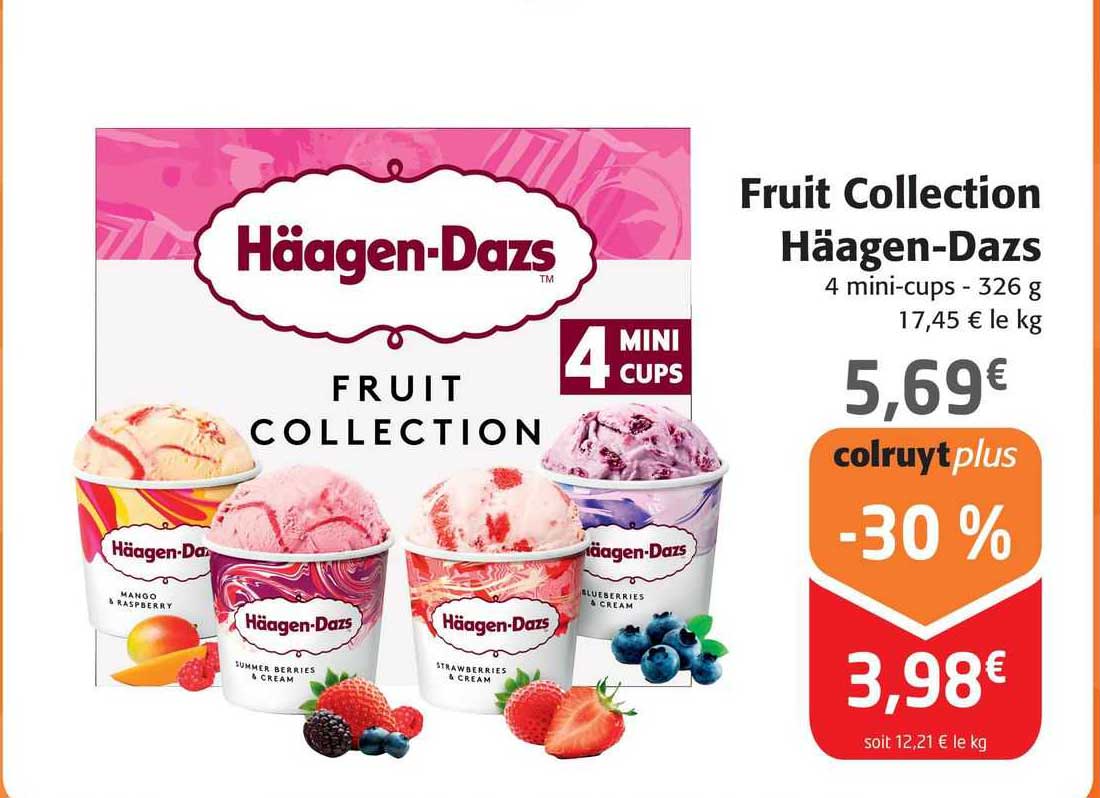 Promo Fruit Collection Häagen-daz chez Colruyt - iCatalogue.fr