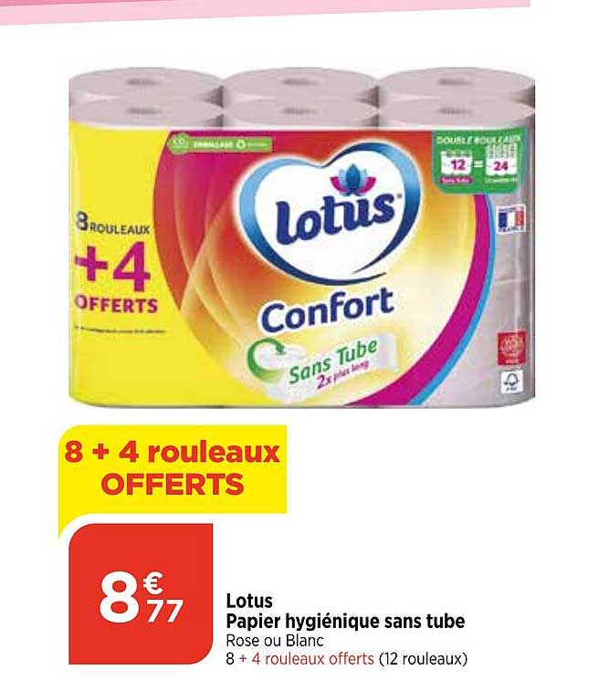 Promo Lotus Papier Hygiénique Sans Tube chez Maximarché - iCatalogue.fr