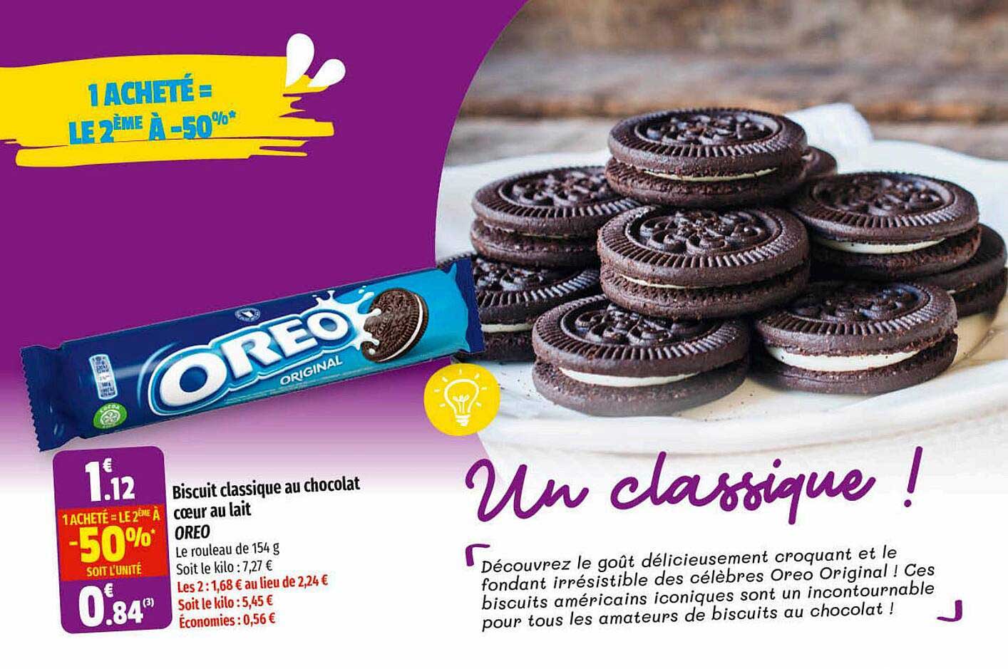 Promo Biscuit Classique Au Chocolat Cœur Au Lait Oreo chez Coccinelle ...