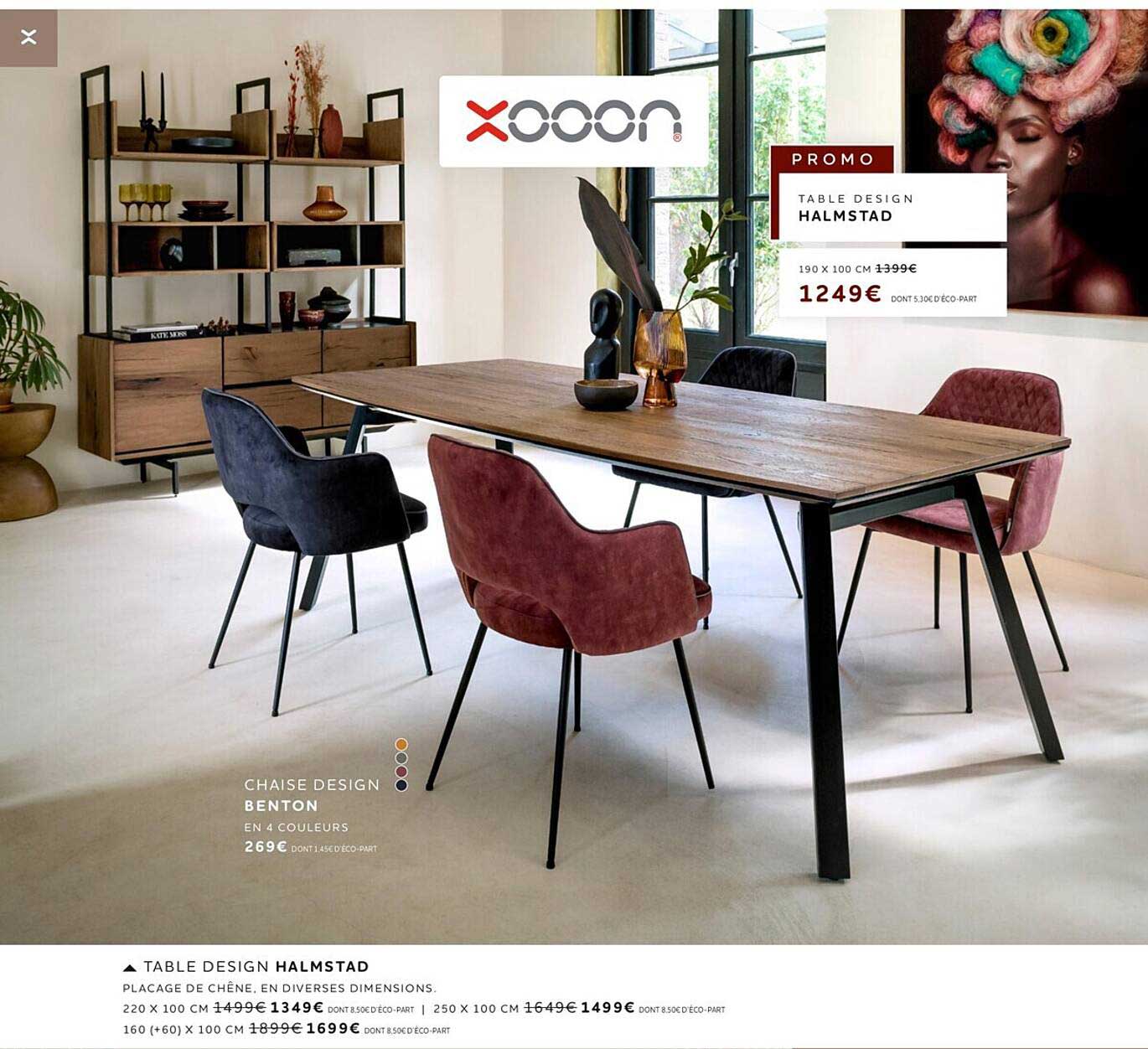 Promo Table Design Halmstad chez XOOON - iCatalogue.fr