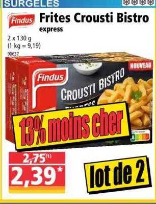 Promo Findus Frites Crousti Bistro chez Norma - iCatalogue.fr