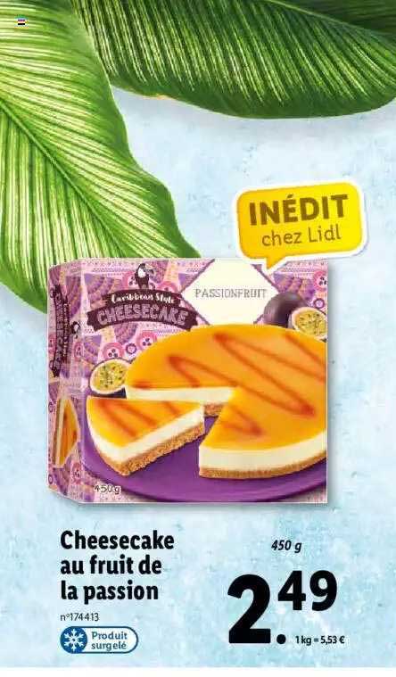 Promo Cheesecake Au Fruit De La Passion chez Lidl - iCatalogue.fr