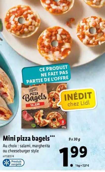 Promo Mini Pizza Bagels chez Lidl - iCatalogue.fr