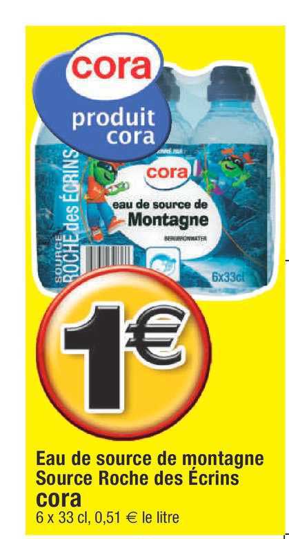 Promo Eau Minérale Naturelle Source Montfras Cora chez Cora