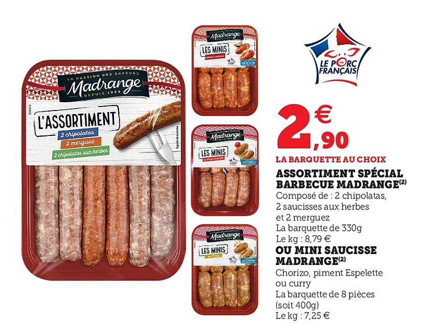 Promo Assortiment Spécial Barbecue Madrange Ou Mini Saucisse Madrange ...