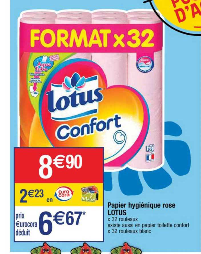 Promo Papier Hygiénique Rose Lotus chez Cora - iCatalogue.fr