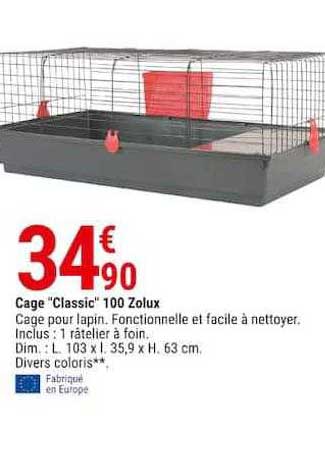 Promo Cage "classic" 100 Zolux chez Gamm vert - iCatalogue.fr