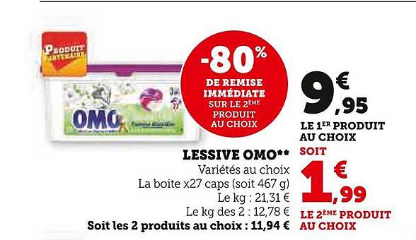 Promo Lessive Omo chez Super U - iCatalogue.fr