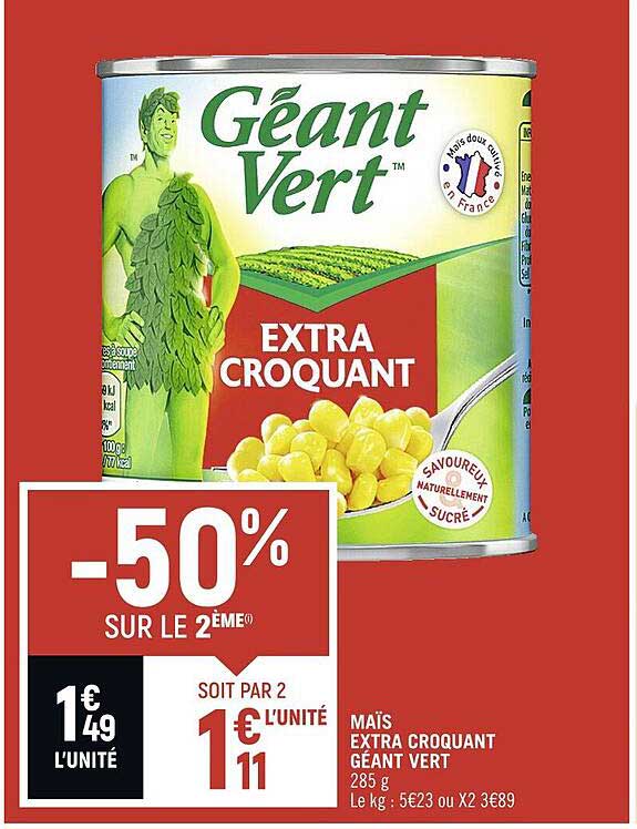Promo Maïs Extra Croquant Géant Vert chez Spar - iCatalogue.fr