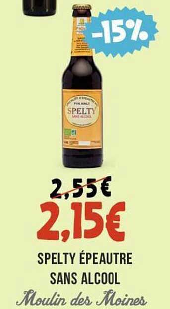 Promo Spelty épeautre Sans Alcool Moulin Des Moines chez Naturalia ...